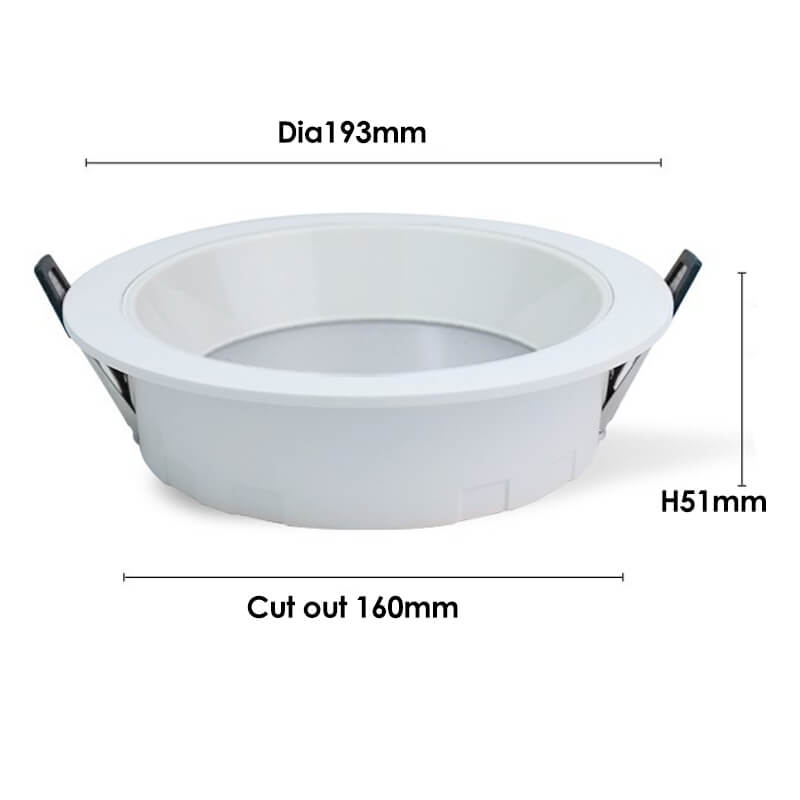 New Slim Recessed LED Downlight Round Anti-glare 7W to 24W - Ledluminous