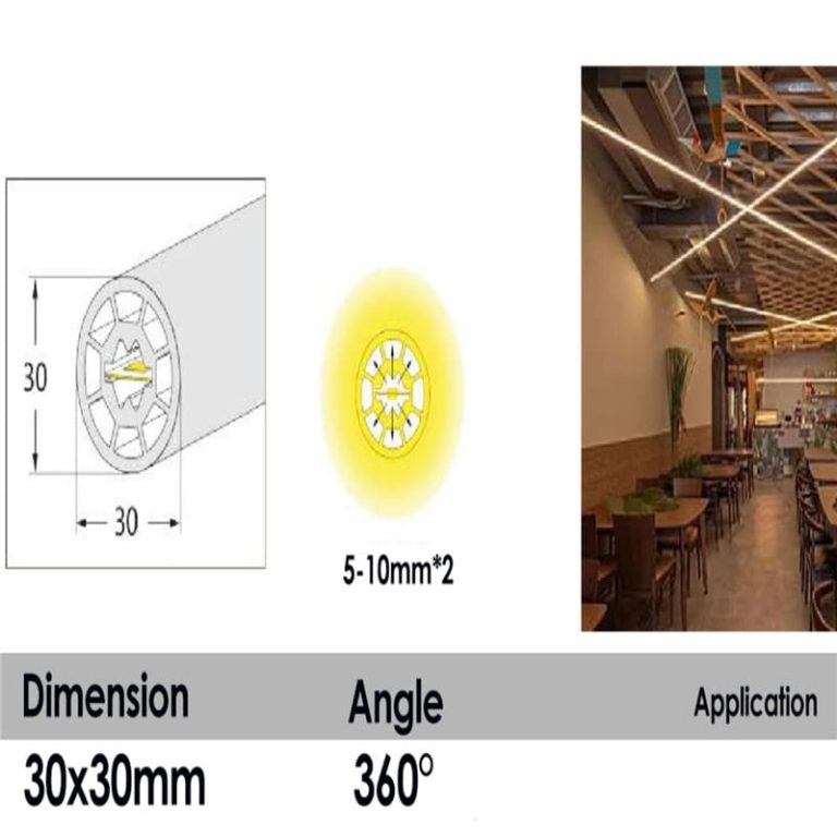 IP67 Dia30mm Round Silicone Neon LED Strip R3030 - Ledluminous